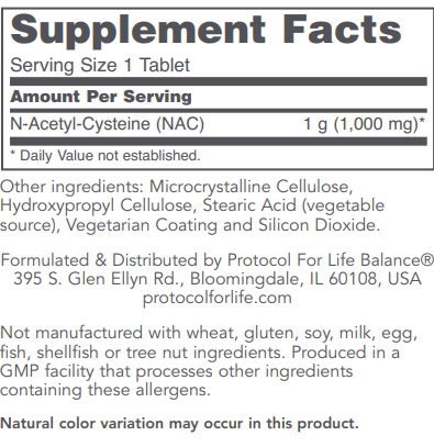 NAC 1,000mg, N-acetylcysteine, liver support, detoxification - Dr Adrian MD